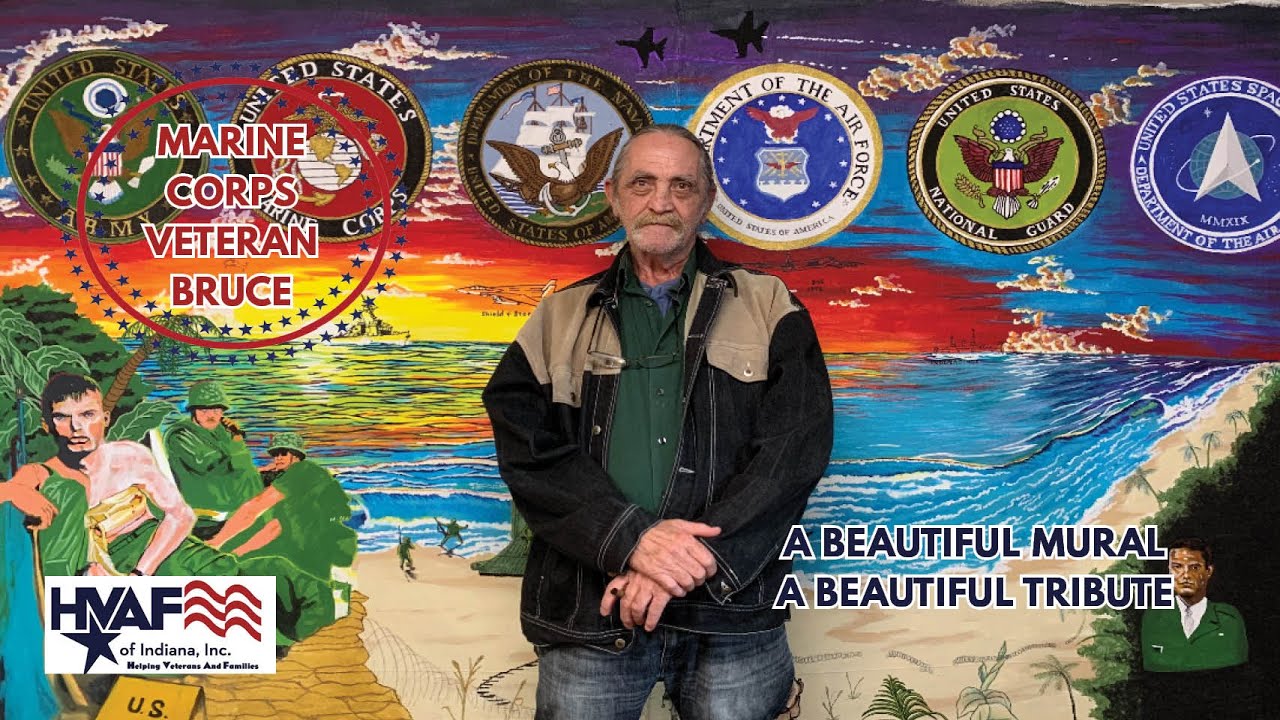Check out Marine Corps veteran's beautiful mural! - YouTube