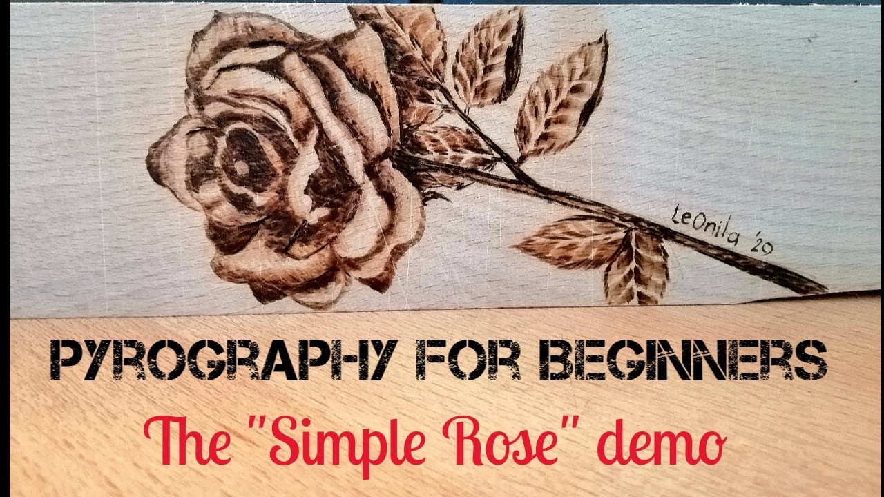 EASY WOOD BURNING DEMO FOR BEGINNERS / Satisfying Pyrography ...