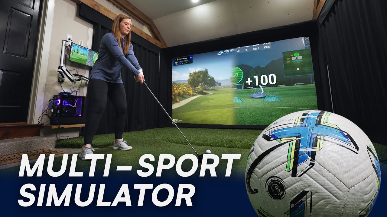 Garage Makeover // Multisport Golf Simulator - YouTube