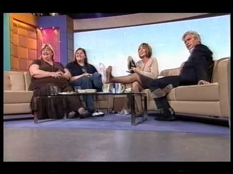 Ruth Langsford - feet in seamed fishnet tights