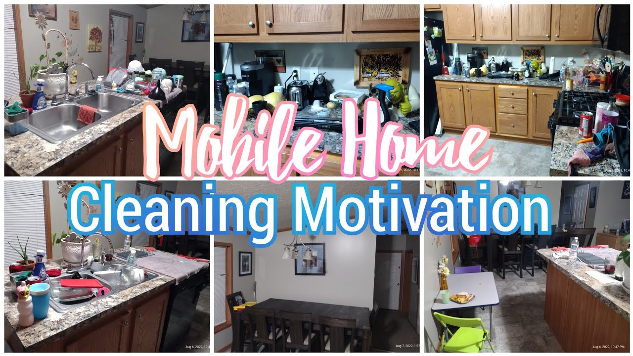 double wide mobile home clean with me - YouTube