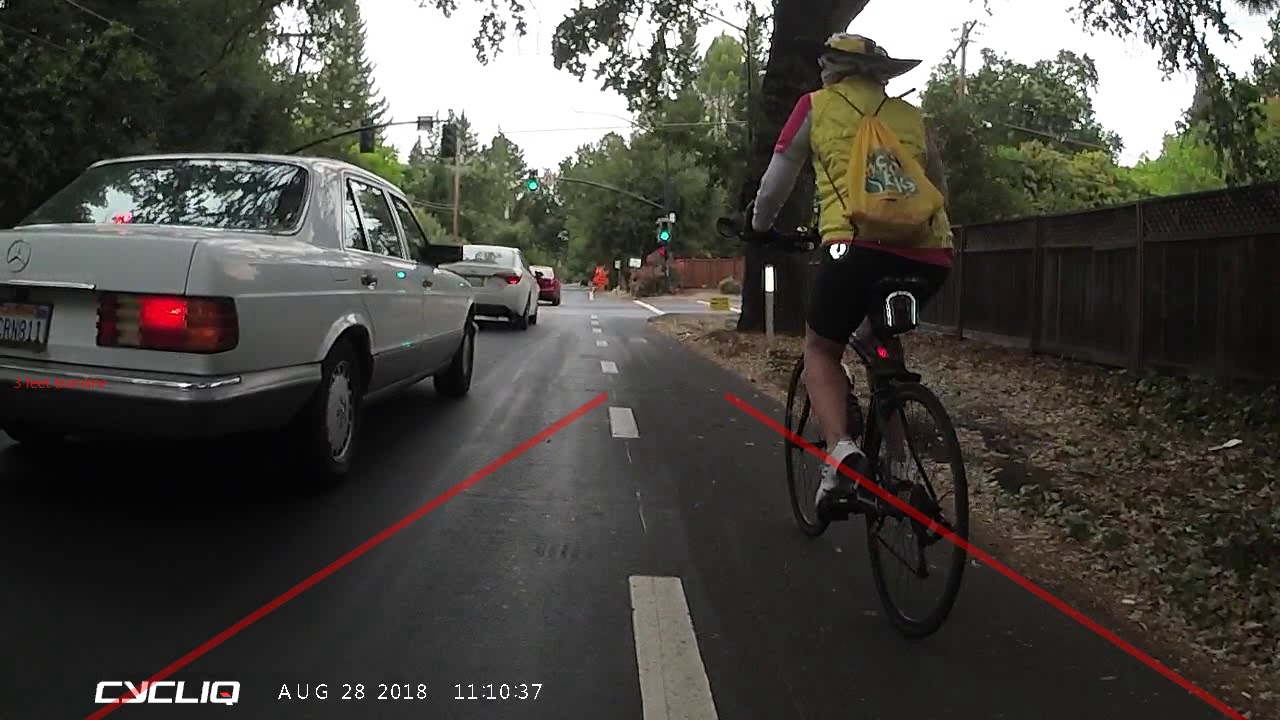 Driver reckless right turn in front of cyclist 20180828 Livorna 2CRN811 ...