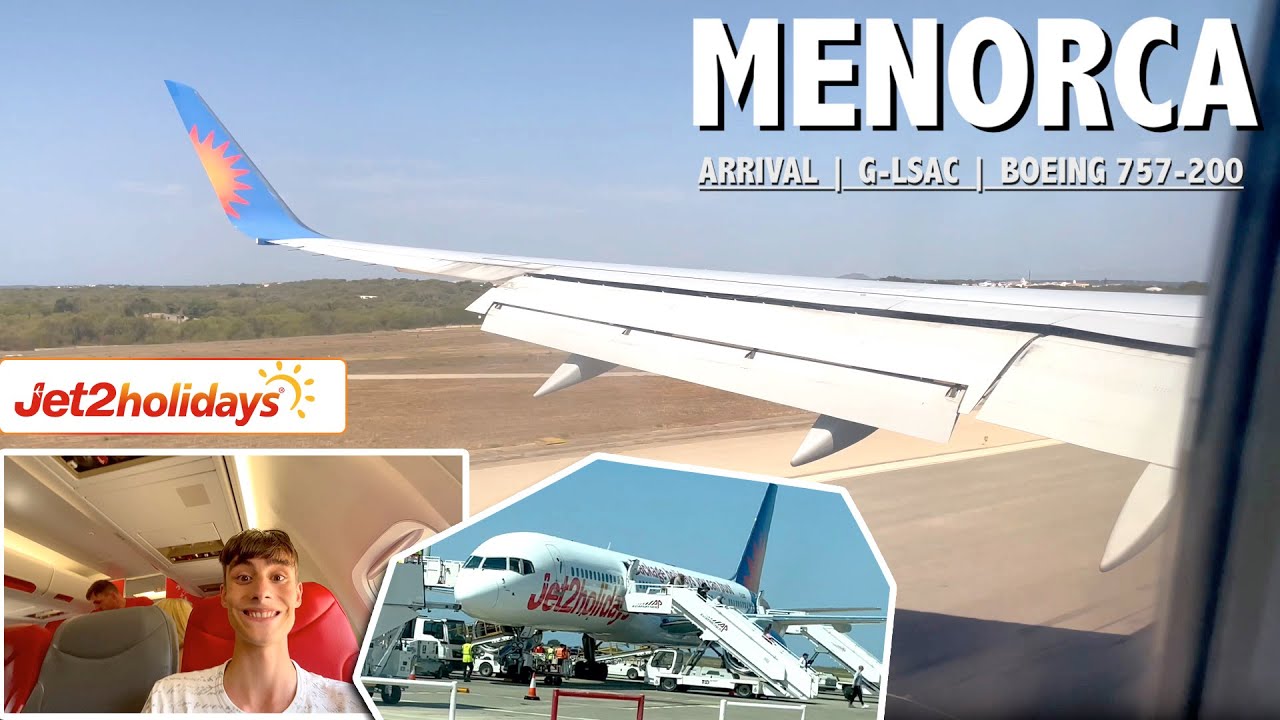 (4K) Jet2Holidays Boeing 757-200 Landing at Menorca - YouTube