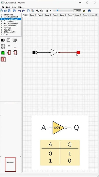 NOT Gate Implementation Using Cedar Logic #digitalelectronics #gates # ...