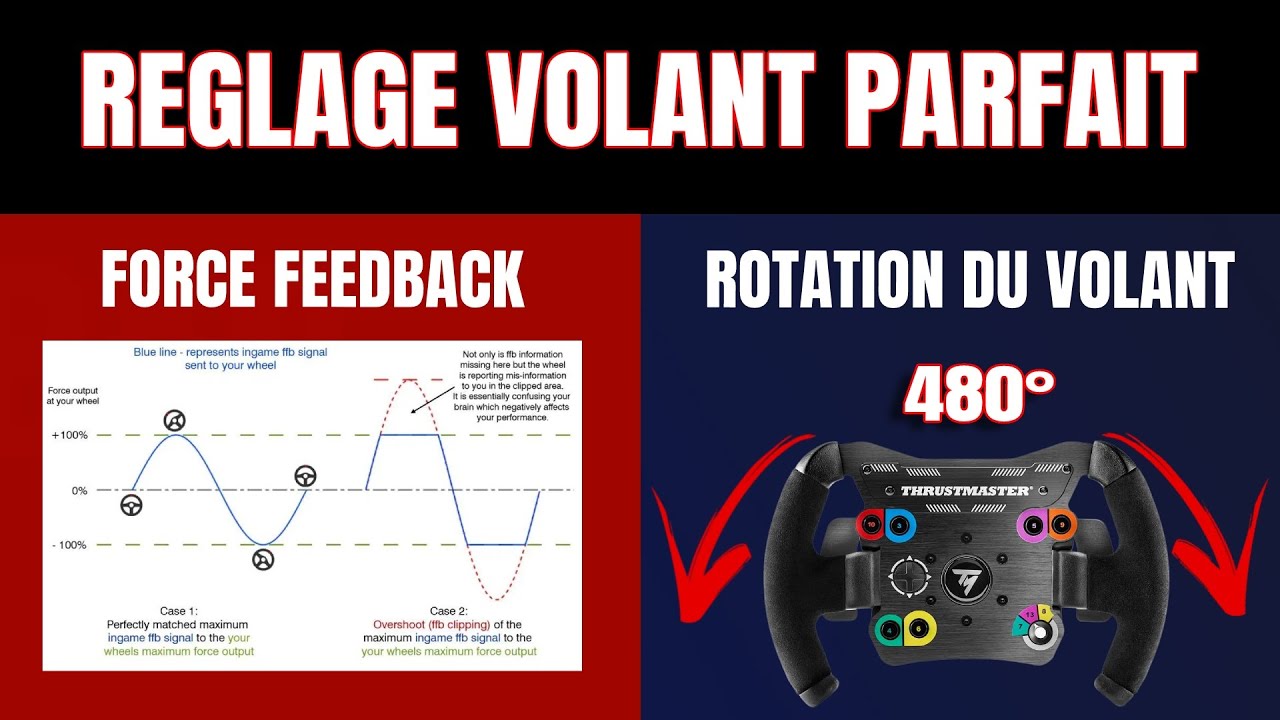 Comment régler son volant? (Force feedback & Rotation du volant) - YouTube