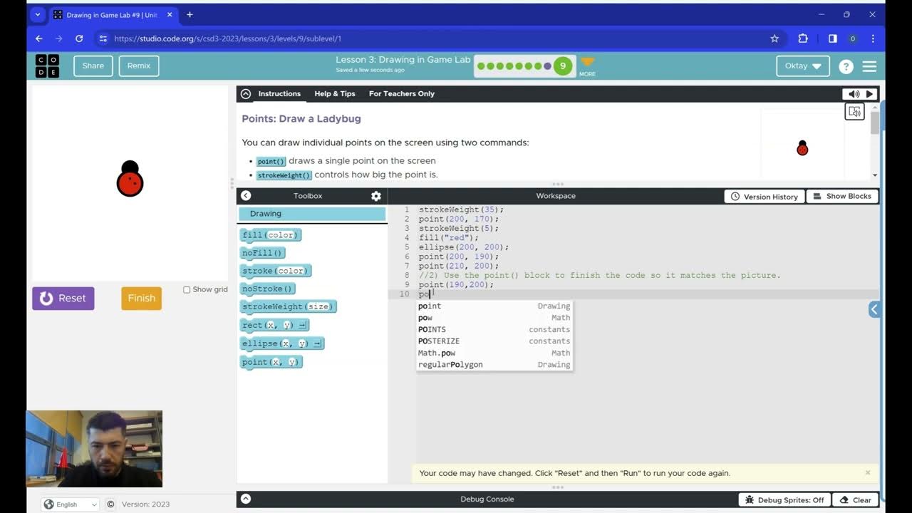 Unit 3: Drawing in Game Lab- Lesson 3- A9 - Interactive Animations and Games ('23-'24) - Code ...