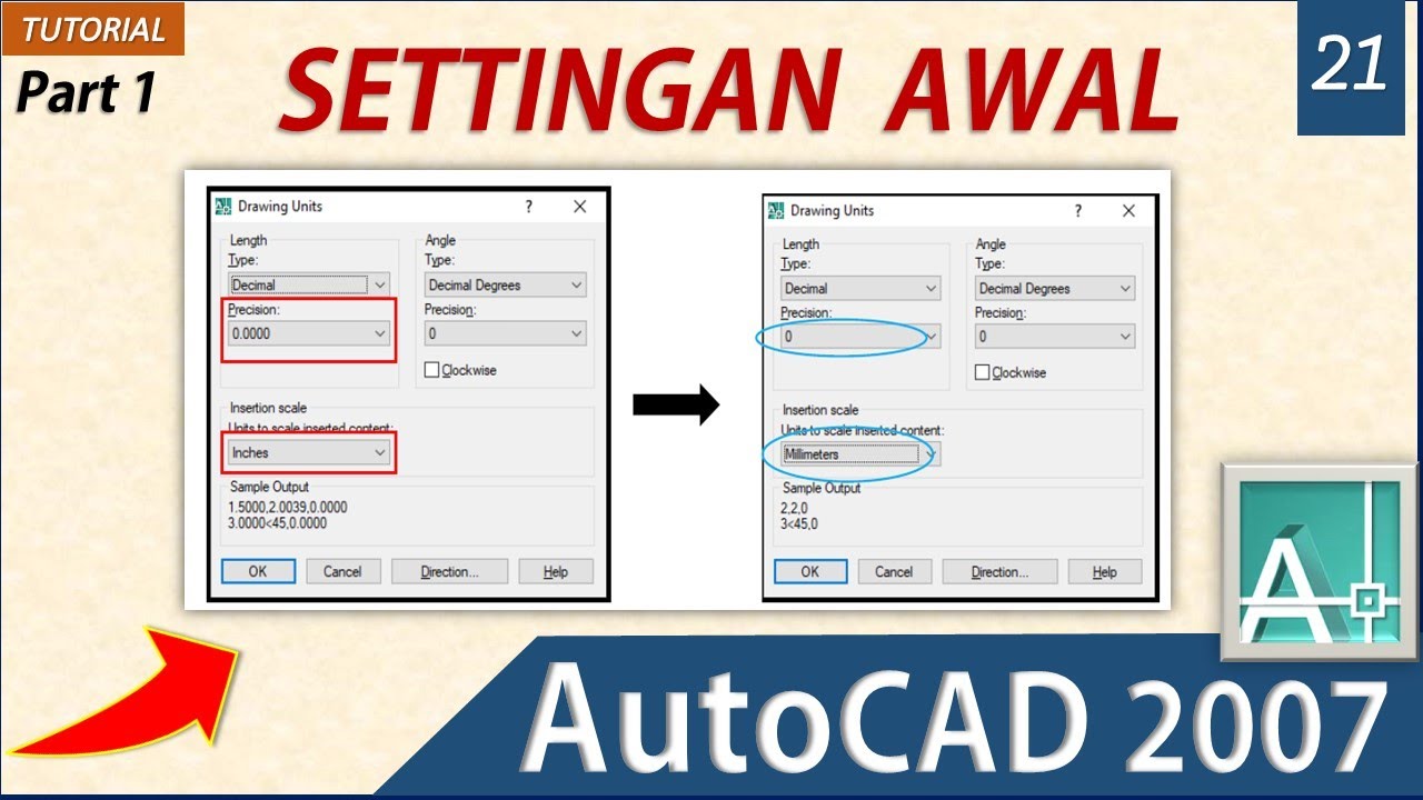 Tutorial settingan awal AutoCAD 2007 - Part 1 - YouTube