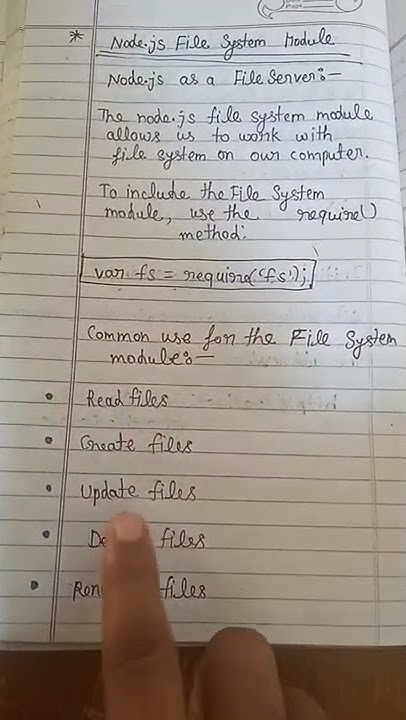 Nodejs File System Module Nodejs Javascript Codingshorts Youtube 