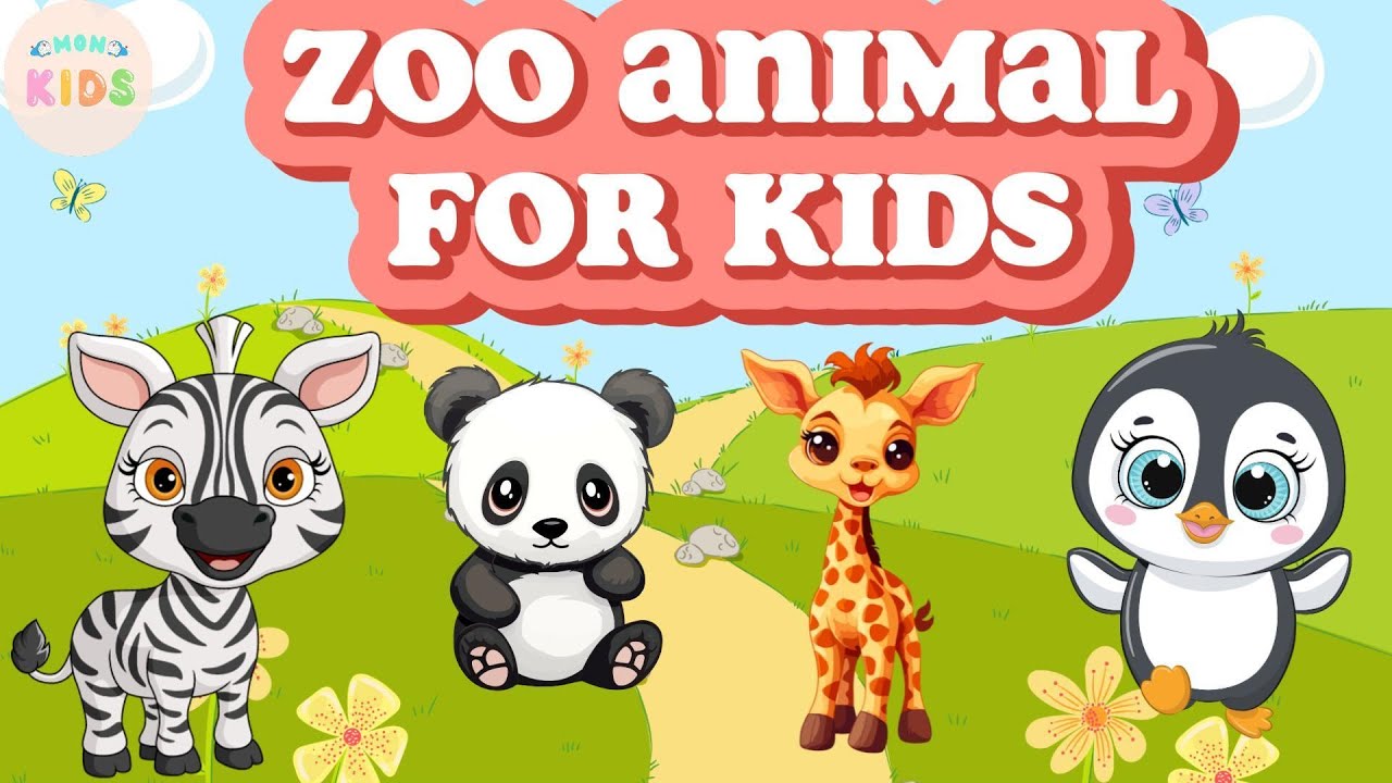 Animals For Kids 🐻 Learning The Names of Zoo Animals | MON Kids - YouTube
