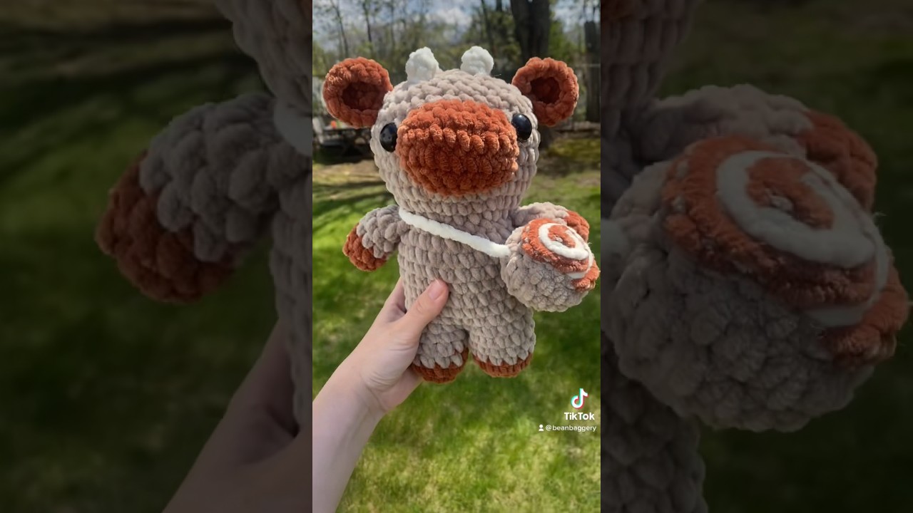 Cinnamon roll cow 🥰 #amigurumi #crochet #handmade #smallbusiness # ...