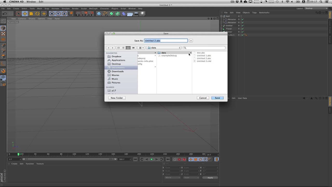 C4D to openFrameworks animation export test - YouTube