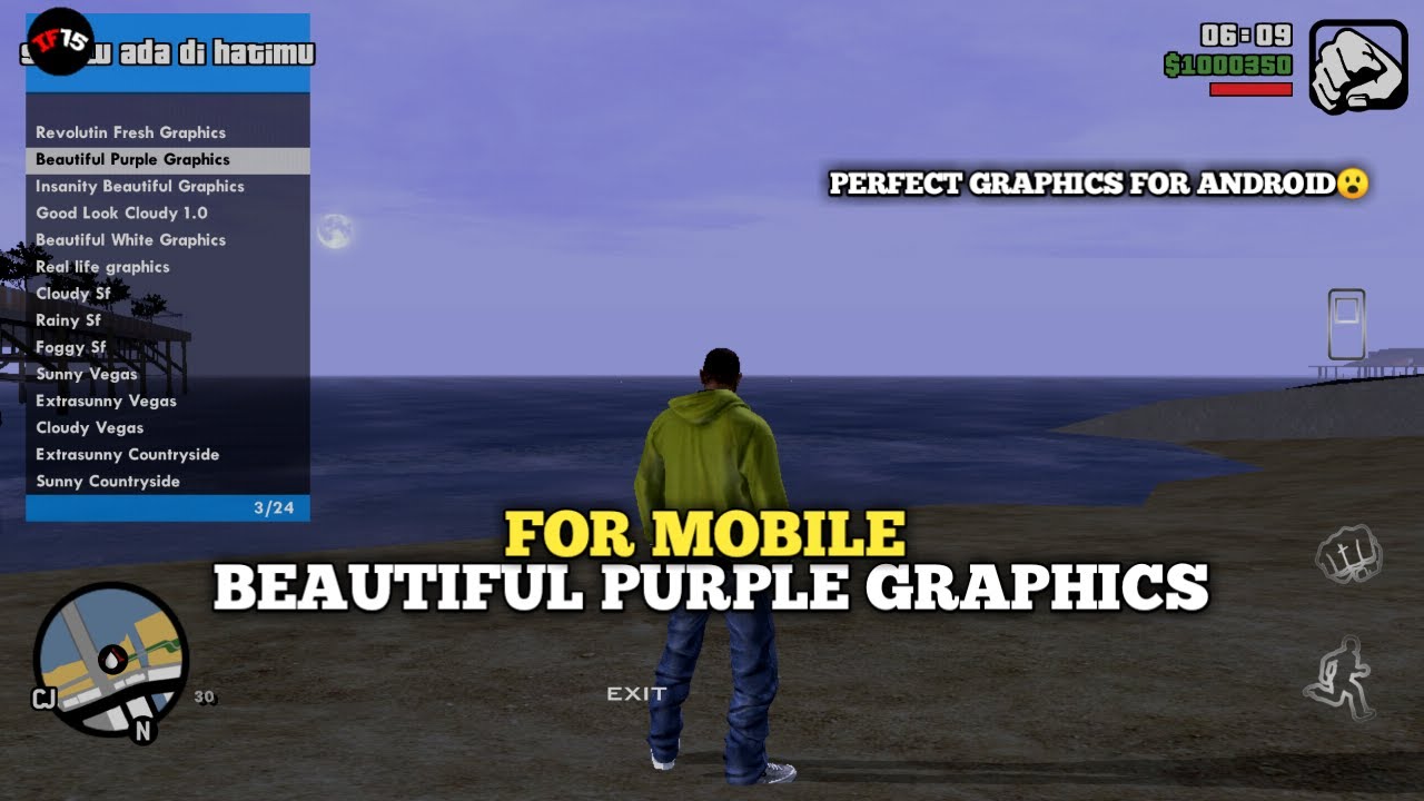 TIMECYC HD GTA SA ANDROID | BEAUTIFUL PURPLE GRAPHICS FOR MOBILE - YouTube