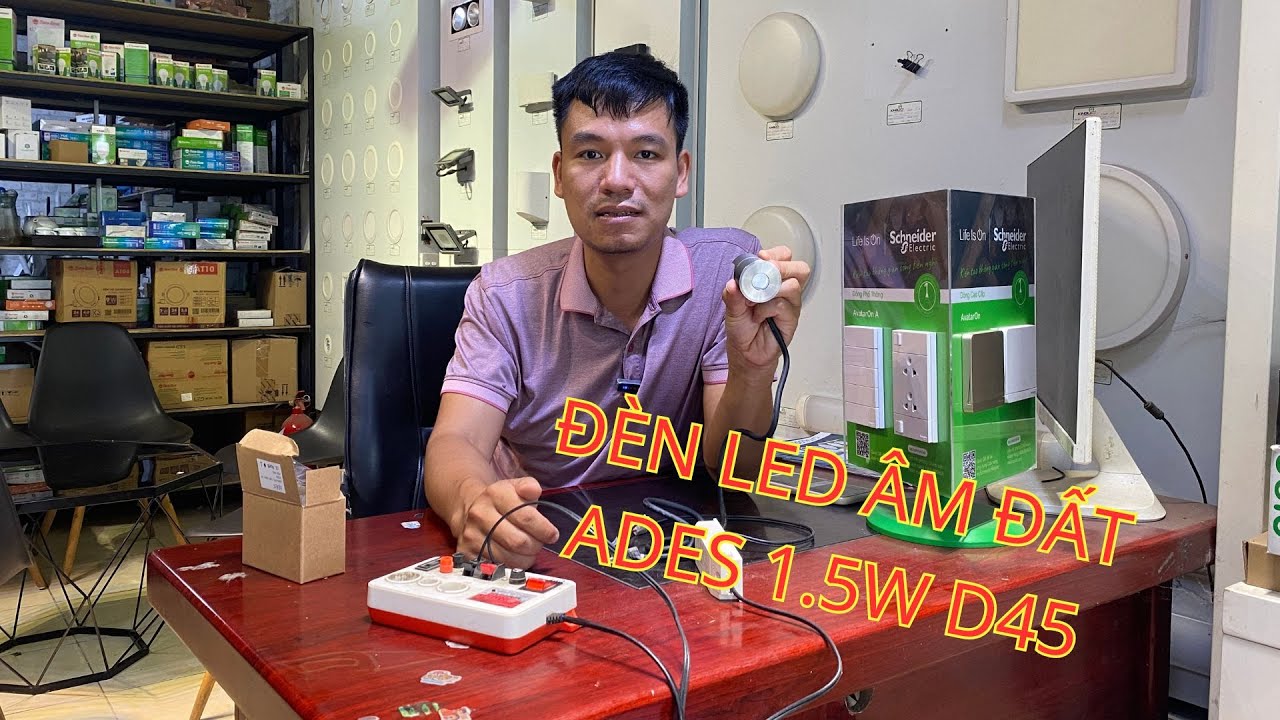 Đèn LED âm đất Ades Lighting UW45-01PL 1.5W 3000K lỗ khoét 38mm - YouTube