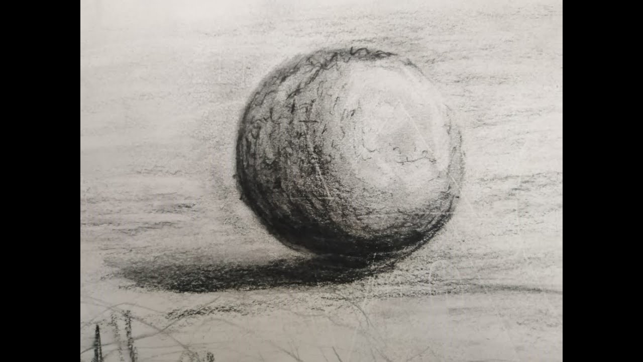 Tonal drawing, shading a ball, how to, easy, 5 min - YouTube