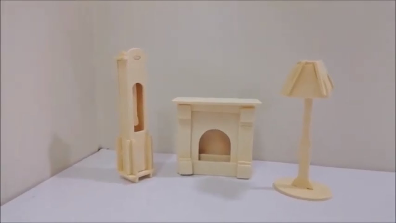 DIY Miniature Clock and Lamp ~ 3D Woodcraft Construction Kit | Wooden ...