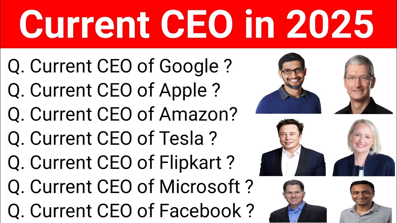 Current CEO in 2025 || All Companies and Organizations Current CEO List ...