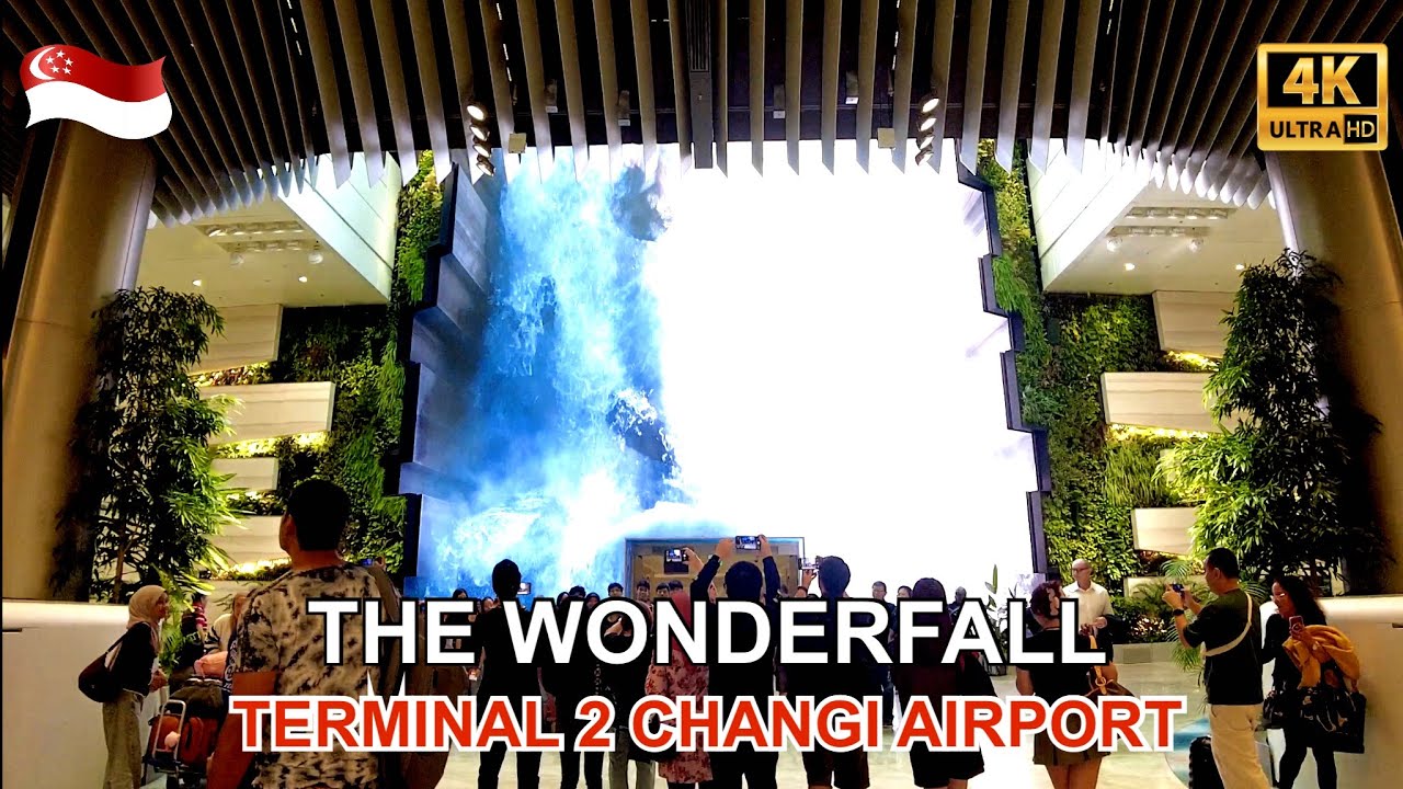 THE WONDERFALL : Terminal 2 Singapore Changi Airport Walking Tour 4K ...