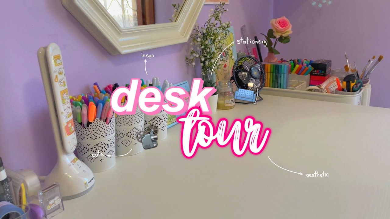 My desk setup💐 | desk organization, stationery organization 🛋 - YouTube
