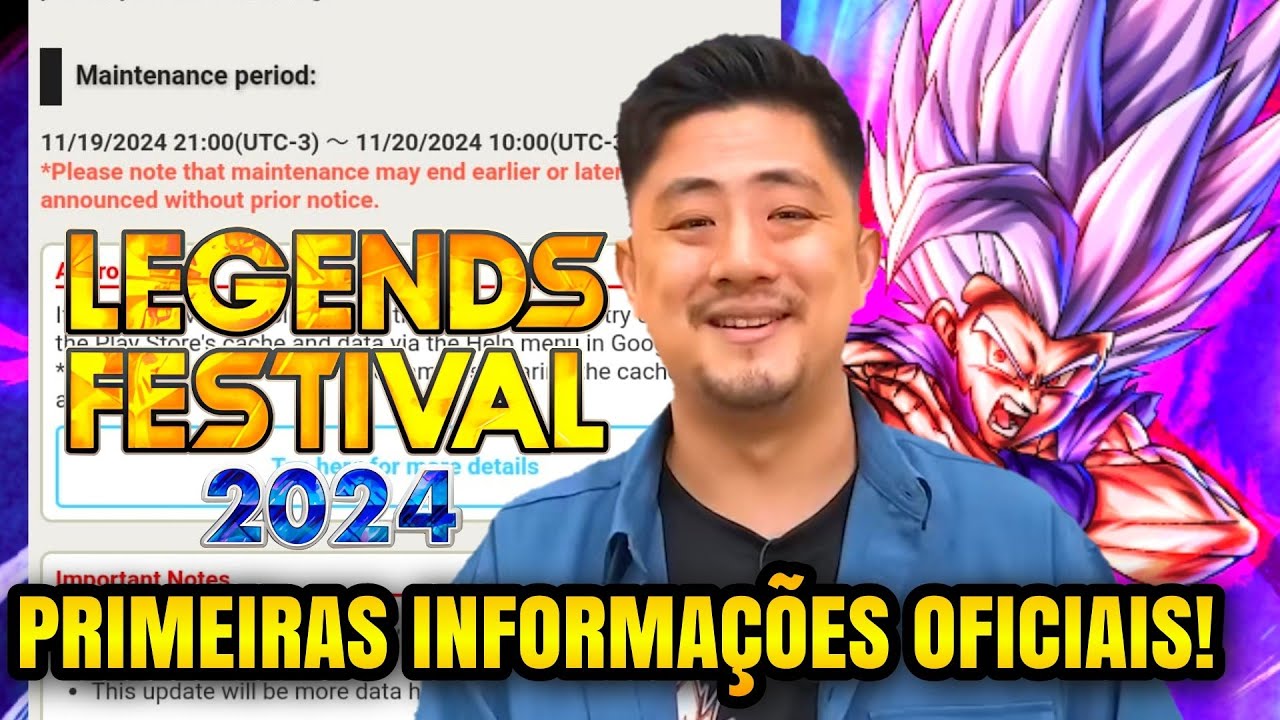 TOSHI LIBEROU AS INFORMAÇÕES DO FESTIVAL!!! DRAGON BALL LEGENDS - YouTube