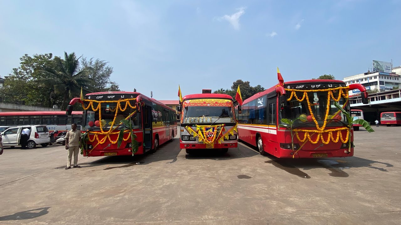 KSRTC Volvo Low Floor bus and Sarige Decorated on the occasion of ...