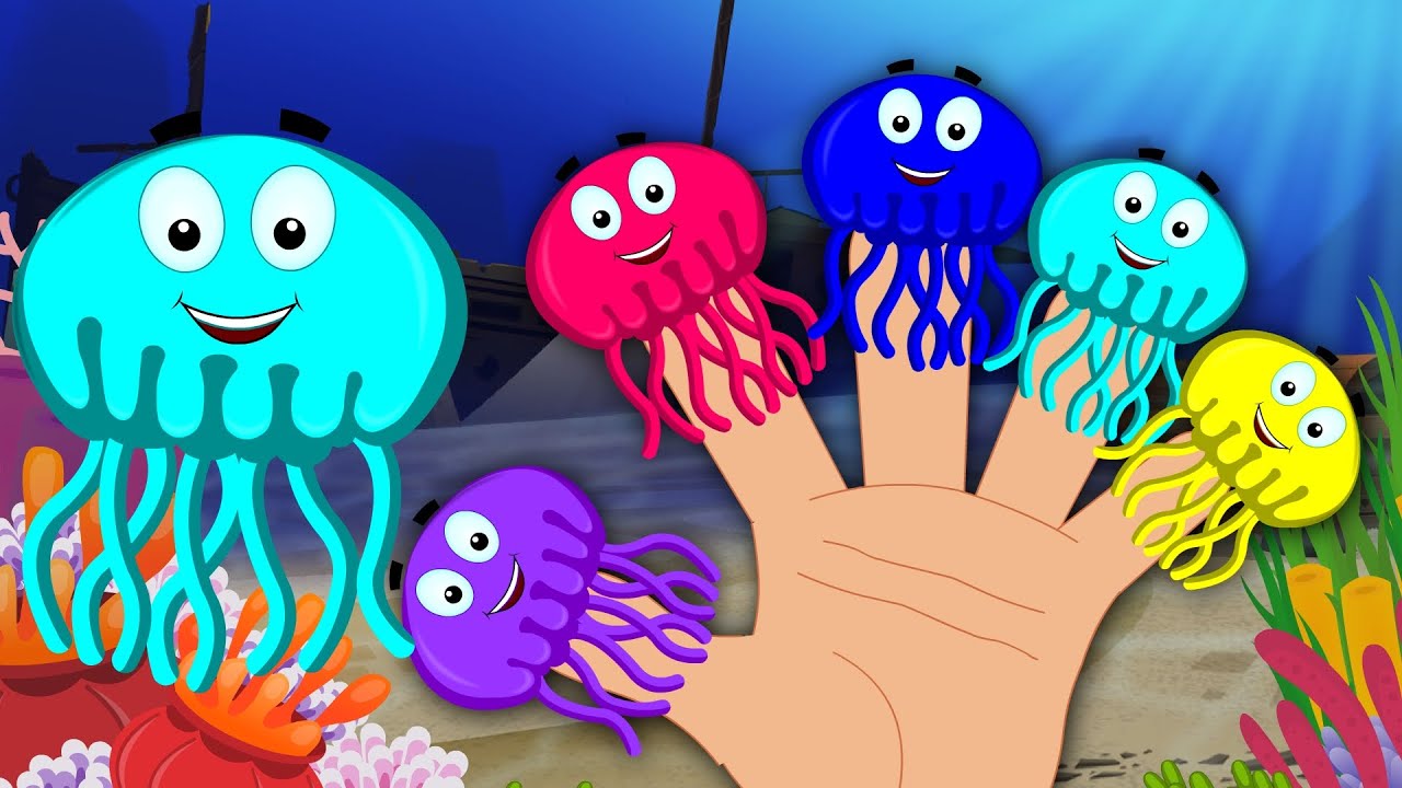 Jellyfish Finger Family Songs For Kids And Nursery Rhymes For children ...