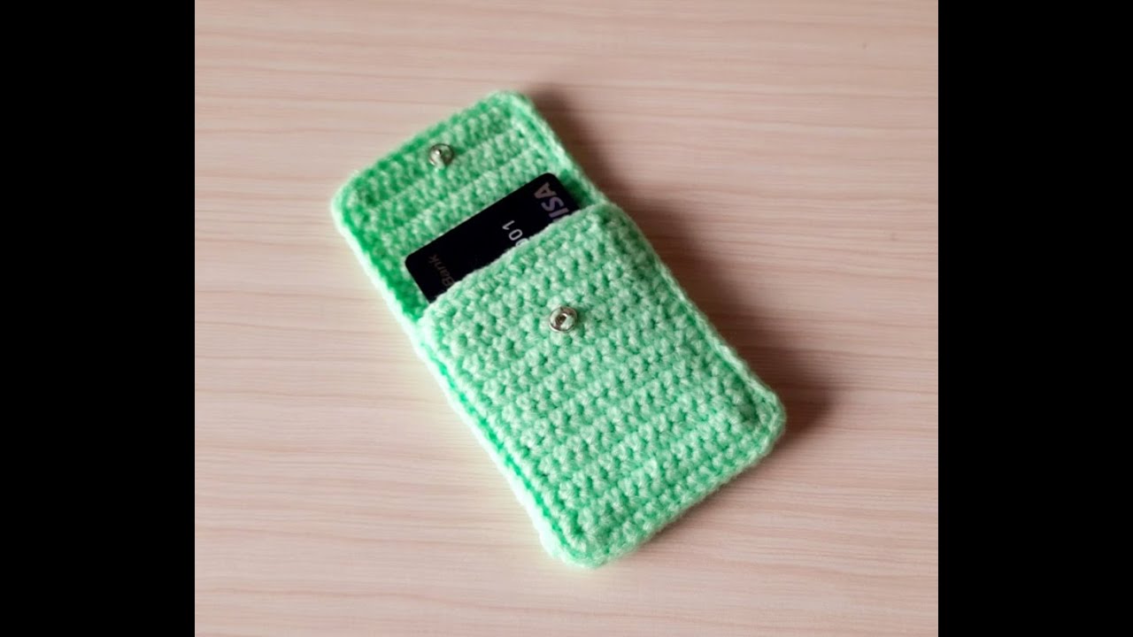 Crochet card holder tutorial | How to crochet : card holder/pouch/bag ...