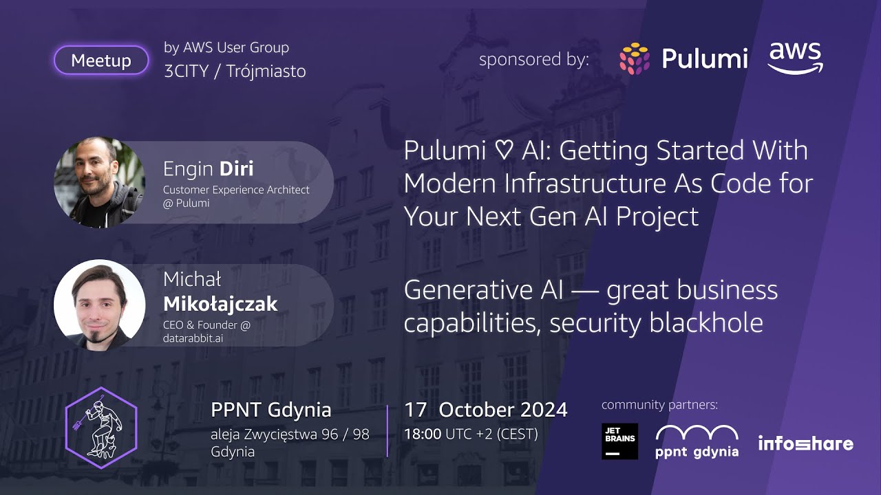 AWS User Group 3city Meetup #9: Michał Mikołajczak - YouTube