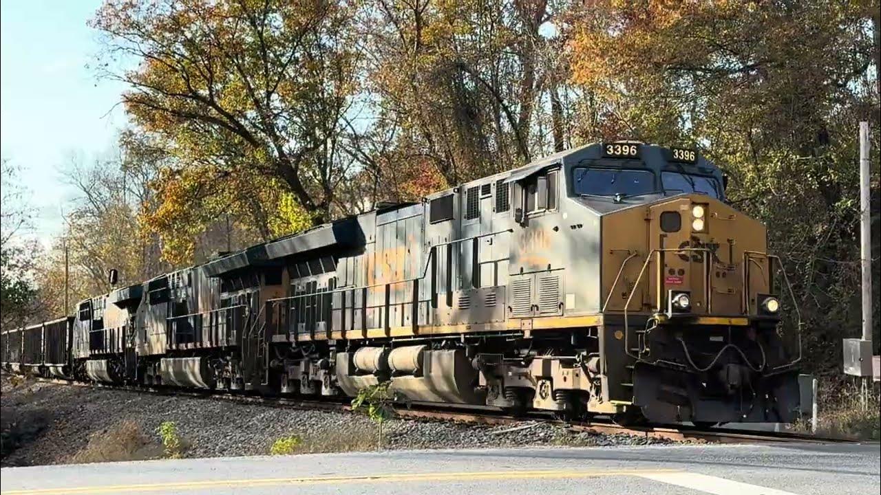 CSX Loaded Coal Train on the Old Main Line - YouTube