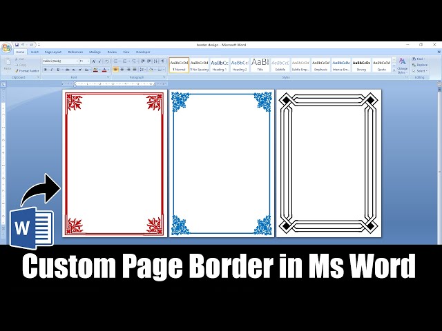 Page Borders Templates For Microsoft Word Editable Page Border