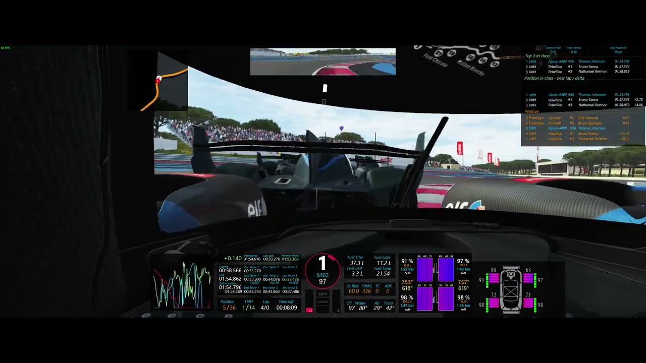 rFactor 2 - LMH Alpine 480 at Paul Ricard, quick multi class race with ...