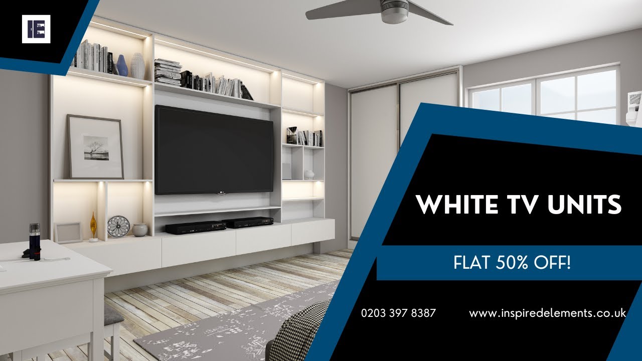 White TV Unit In London | Bespoke Design Ideas Made On-demand ...