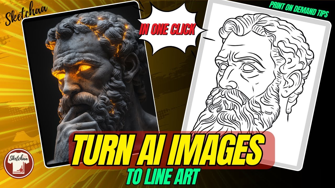 line art tutorial illustrator | How to convert your AI Images to Line ...