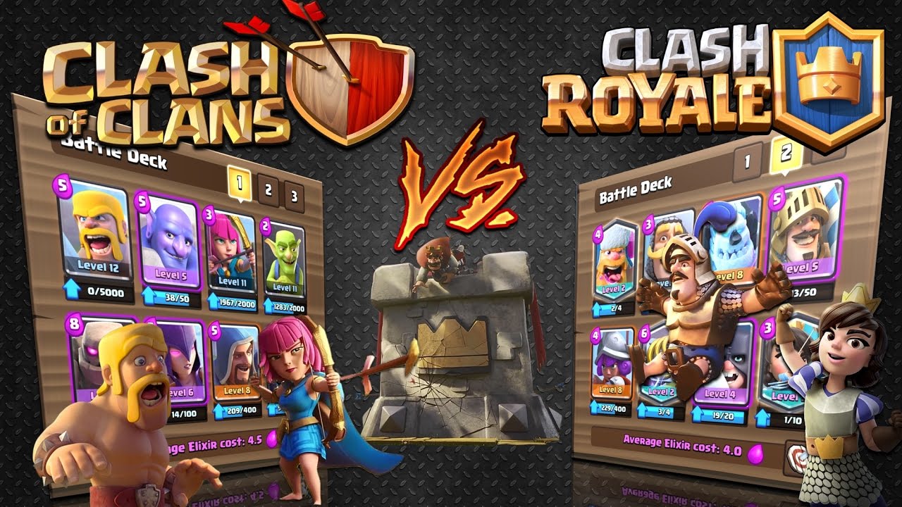 Clash Royale - CLASH OF CLANS V's CLASH ROYALE!* The ultimate battle ...