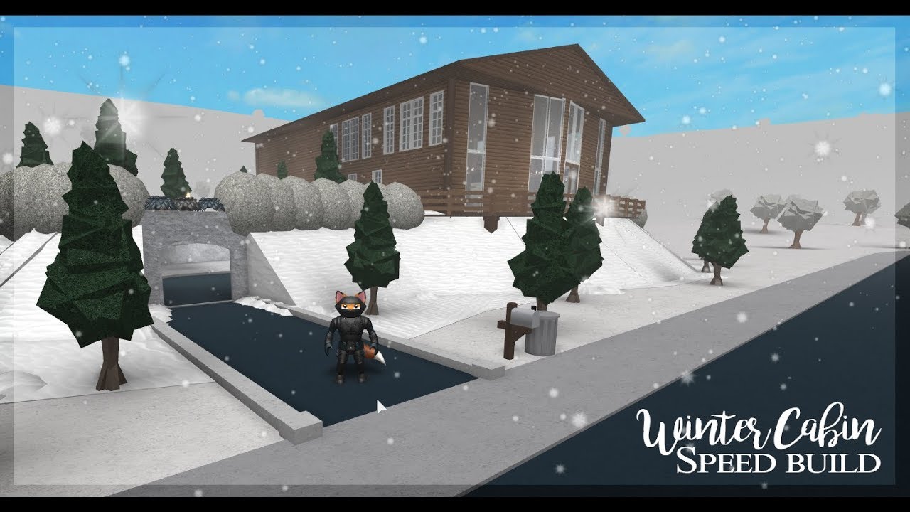 Bloxburg | Snow Cabin (speed build) 166k - YouTube
