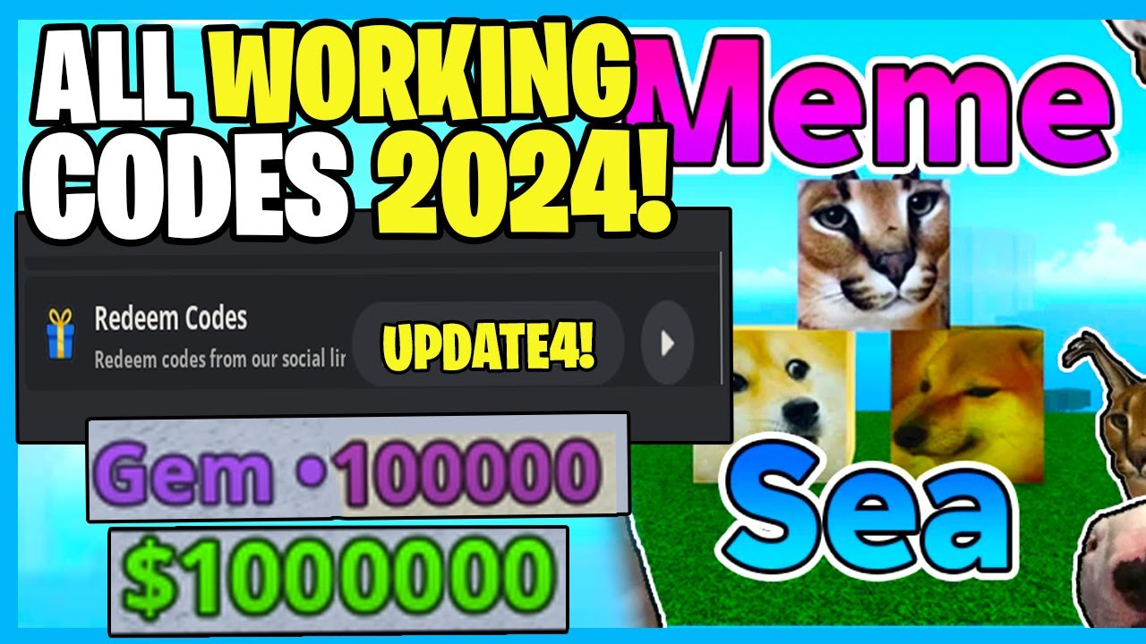 *NEW* ALL WORKING CODES FOR MEME SEA IN 2024! ROBLOX MEME SEA CODES ...