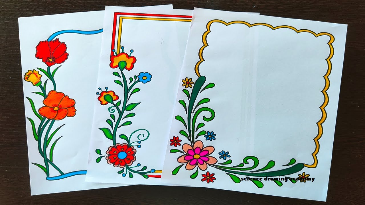 science project file border drawing project -diy | science drawing ...