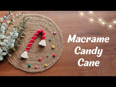 How to make macrame candy cane | Christmas ornaments - YouTube