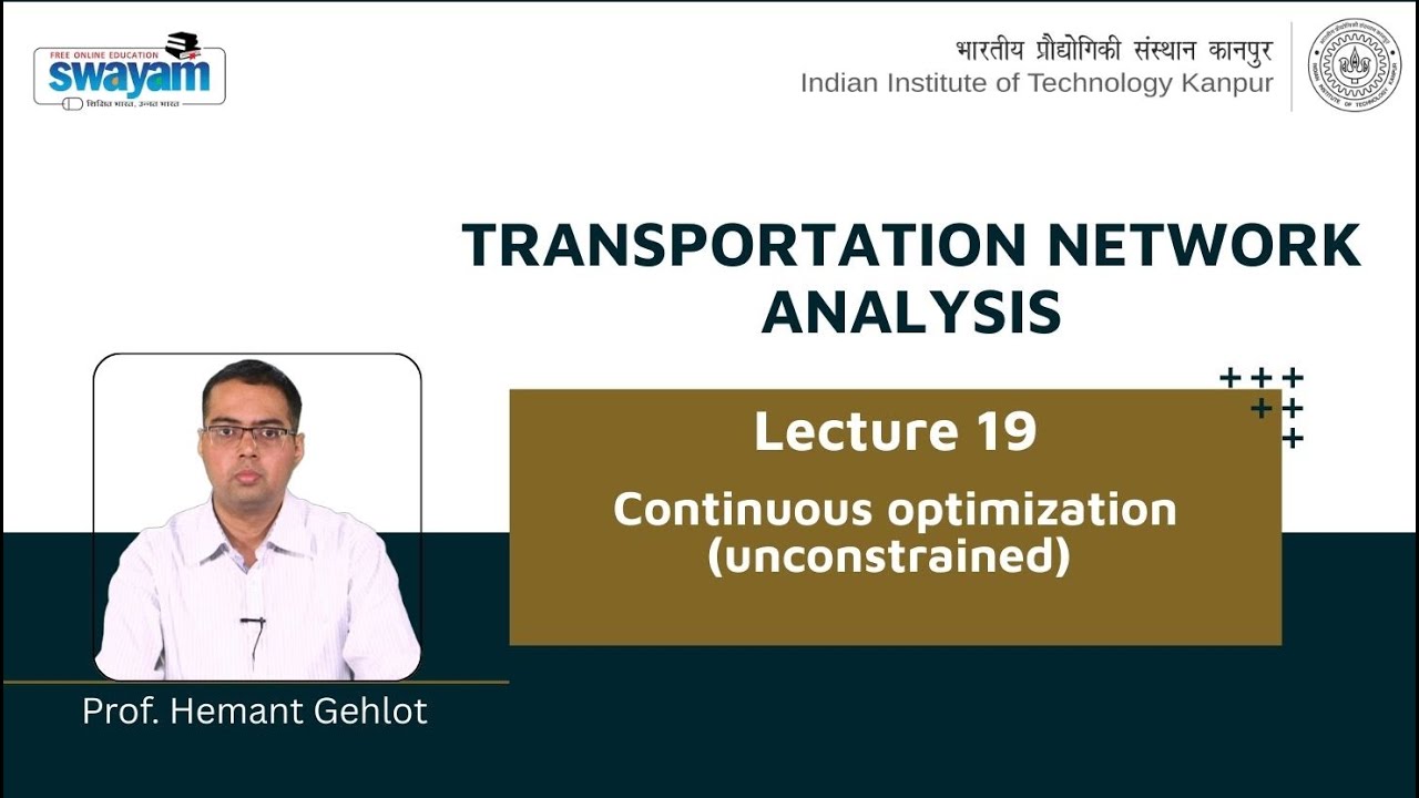 Lecture 19: Continuous optimization (unconstrained) - YouTube