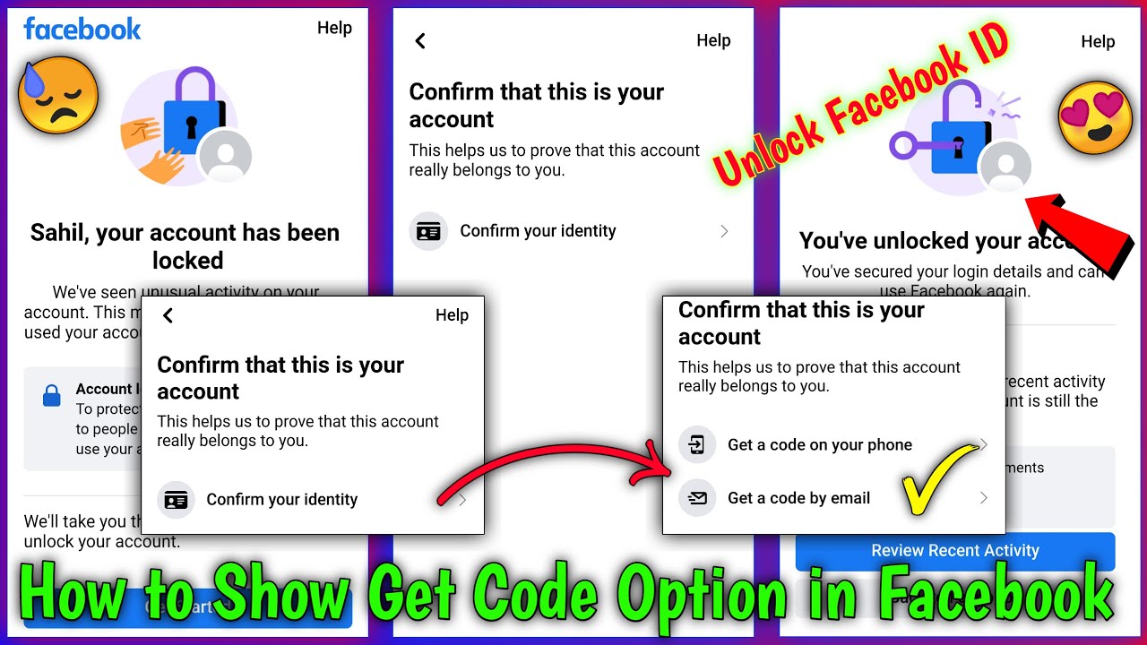 How to Show Get Code Option in Facebook | confirm your identity ...
