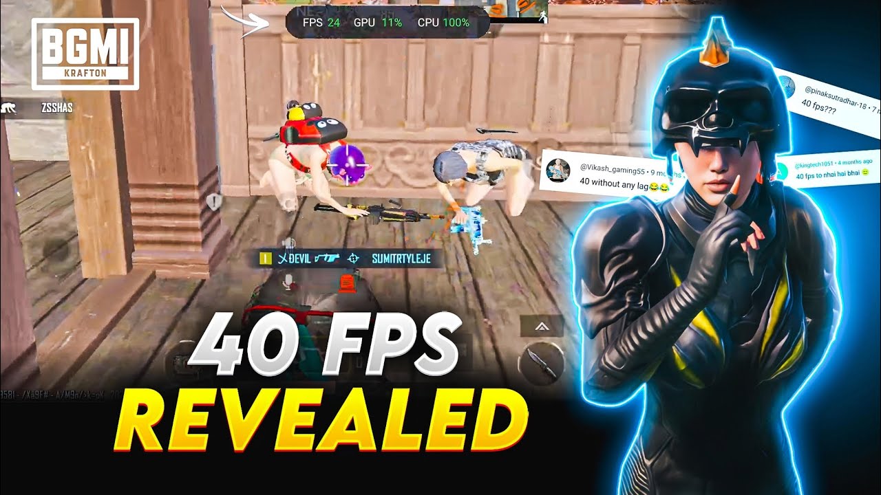 40 Fps Revealed 🦍🦁 [ Fastest 40 FPS Player ] | Intense 1v4 Clutches ...