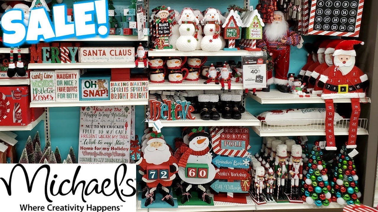 Michaels CHRISTMAS DECORATIONS * shop with me 2019 - YouTube