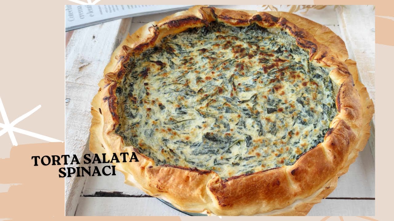 Torta salata spinaci e ricotta con pasta sfoglia, torta rustica un ...