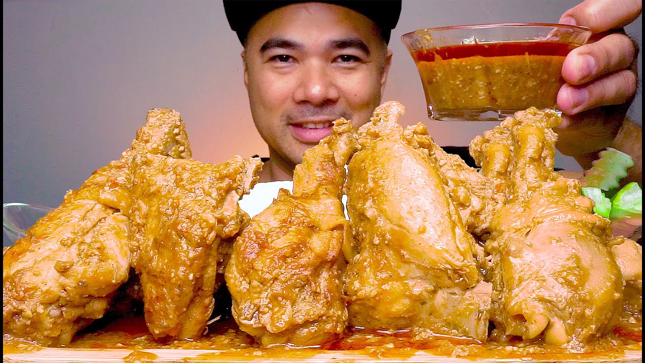 CHICKEN LEGS CASHEW NUTS CURRY | INDIAN FOOD | MUKBANG ASMR | ENGLISH ...