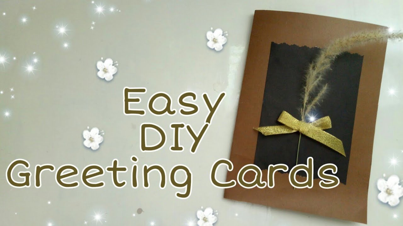DIY | easy greeting card | cara membuat kartu ucapan - YouTube