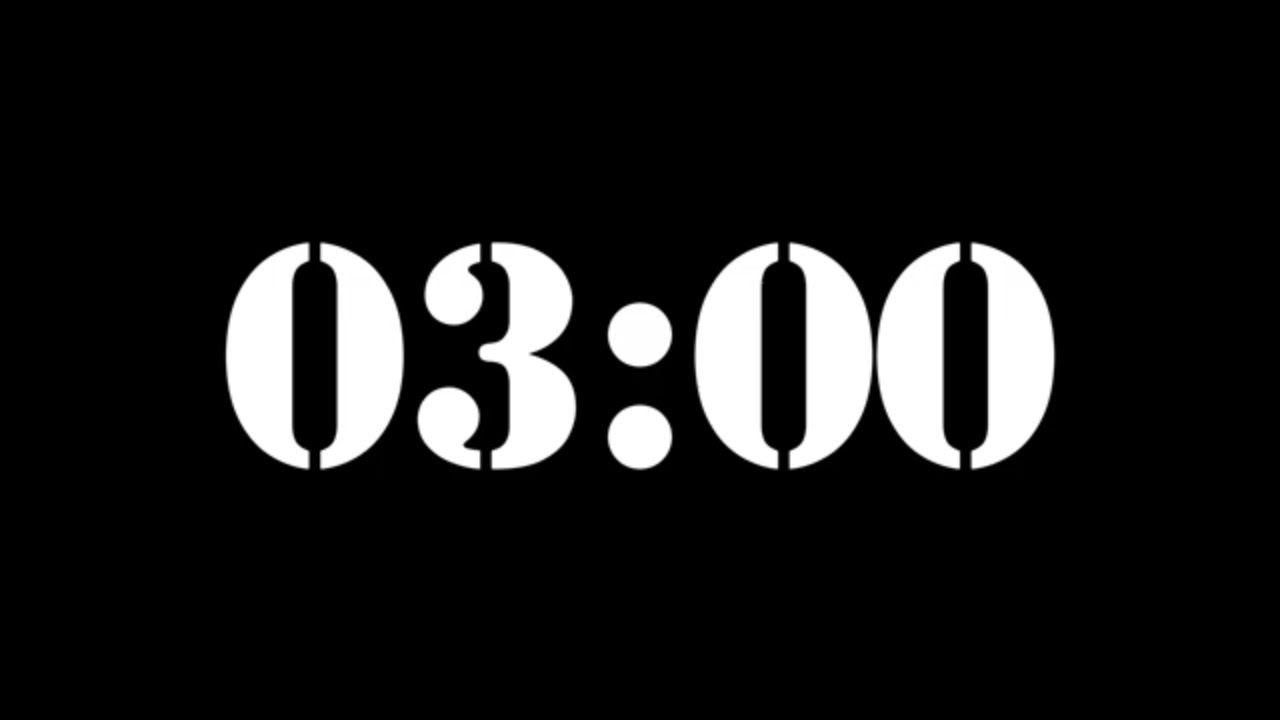 3 Minute Timer | 180 Second Timer | 3 Minute Countdown - YouTube
