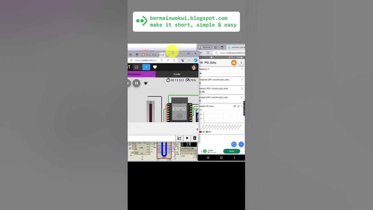 How to make a Temperature PID control in Wokwi with Proteus, EasyBuilder Pro and IoT MQTT Panel ...