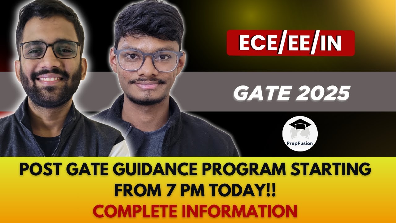🔥All Information about Free Post GATE Counseling Program || PrepFusion - YouTube