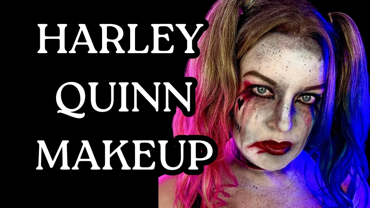 Harley Quinn Makeup | Full Tutorial for Halloween or Cosplay - YouTube