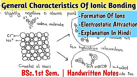 Chemical Bonding -1( Ionic & Covalent ) | BSc.1st Sem. - YouTube