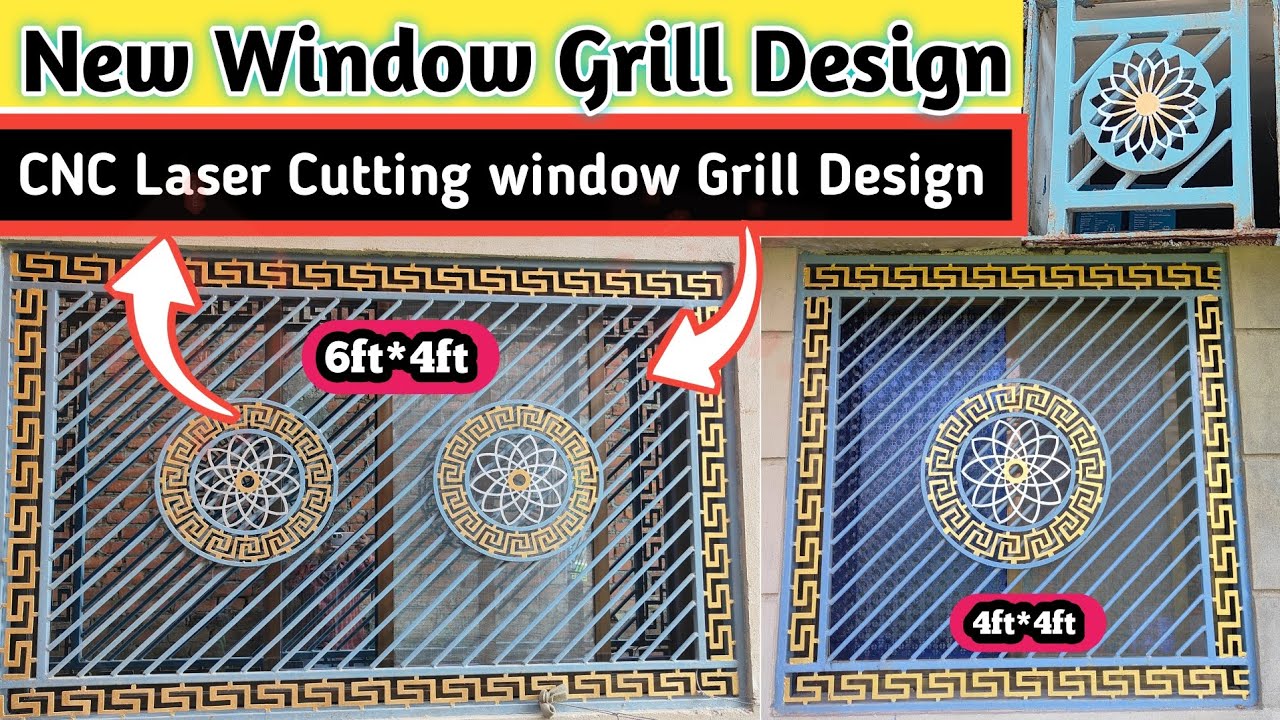 Trending window grill design for house || cnc laser cutting window ...